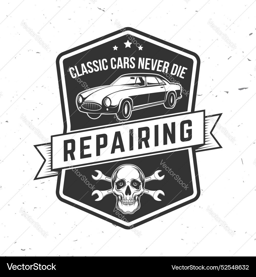 Auto service logo emblems badges and icons Vector Image
