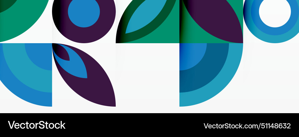 Electric blue and magenta geometric art pattern Vector Image