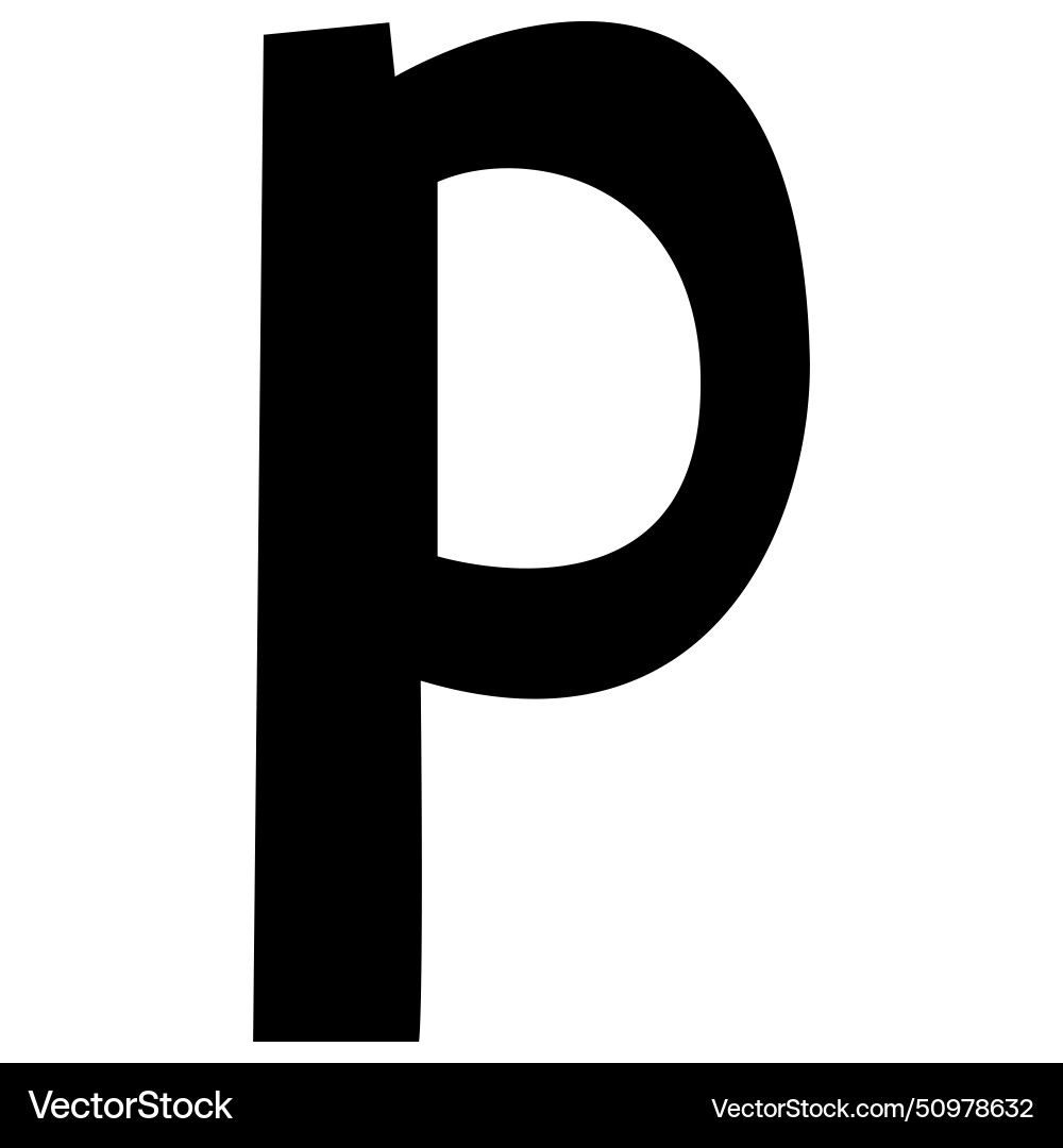 English alphabet p 2 Royalty Free Vector Image