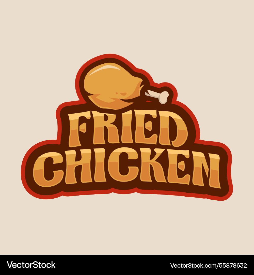 Fried chicken logo Royalty Free Vector Image - VectorStock