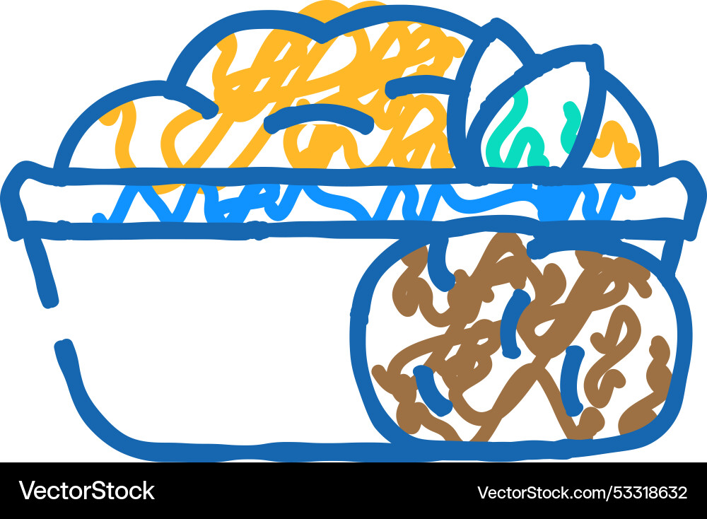 Mashed potatoes icon doodle Royalty Free Vector Image