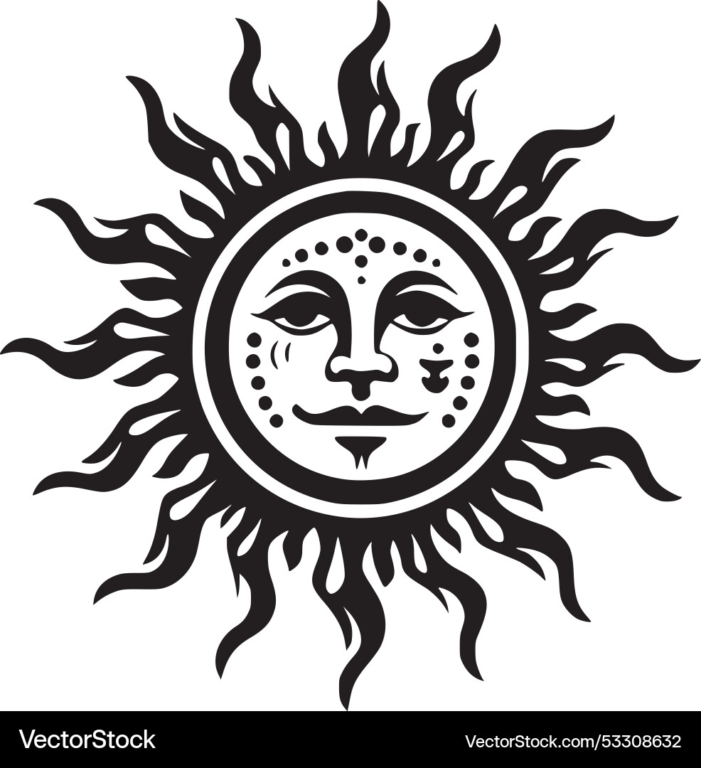 Sun - high quality logo ideal for t-shirt Vector Image