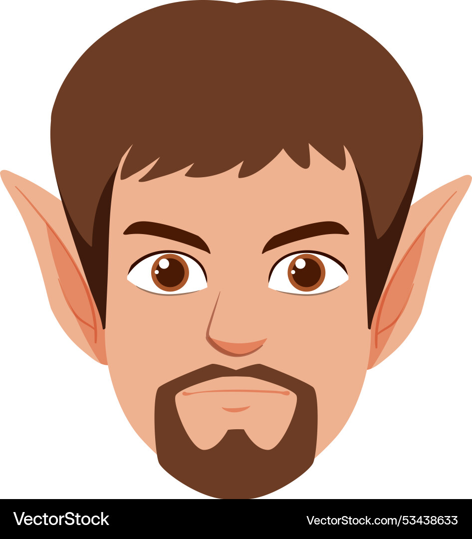 An elf face Royalty Free Vector Image - VectorStock