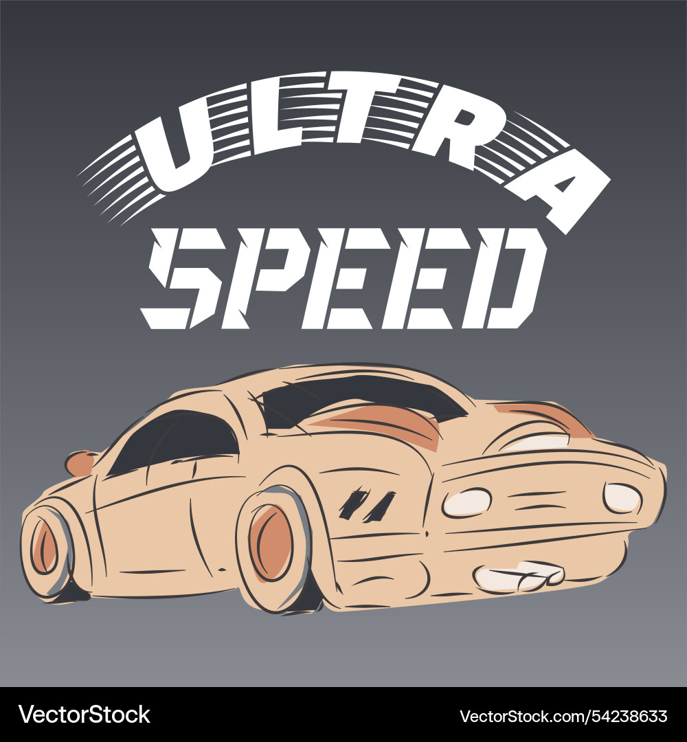 Automotive theme t-shirt graphics Royalty Free Vector Image