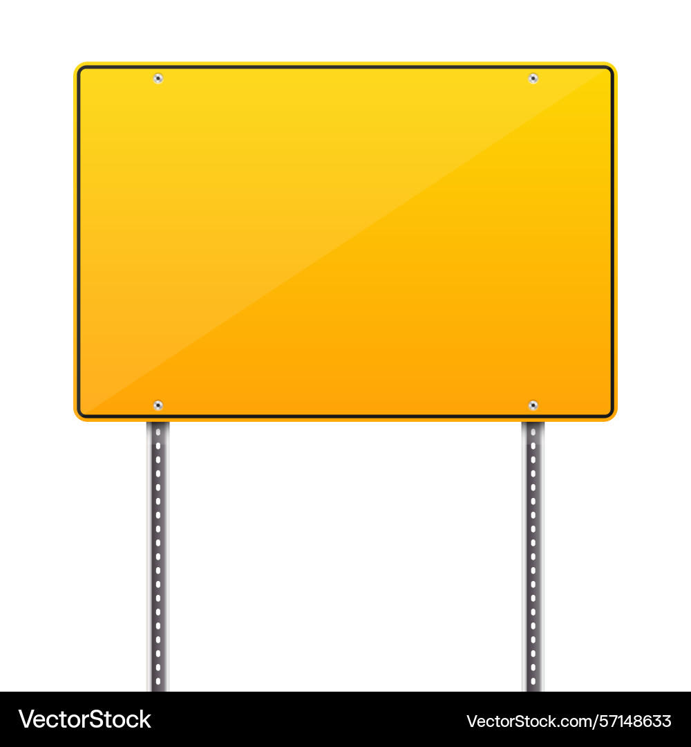 Blank yellow sign great for adding your own Vector Image