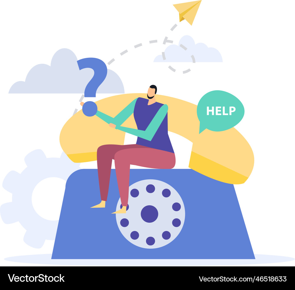 Call center flat Royalty Free Vector Image - VectorStock