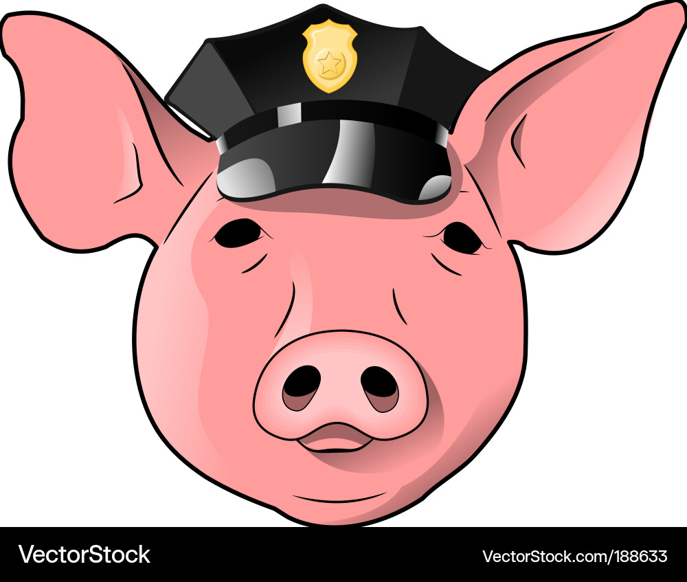 Cop pig Royalty Free Vector Image - VectorStock