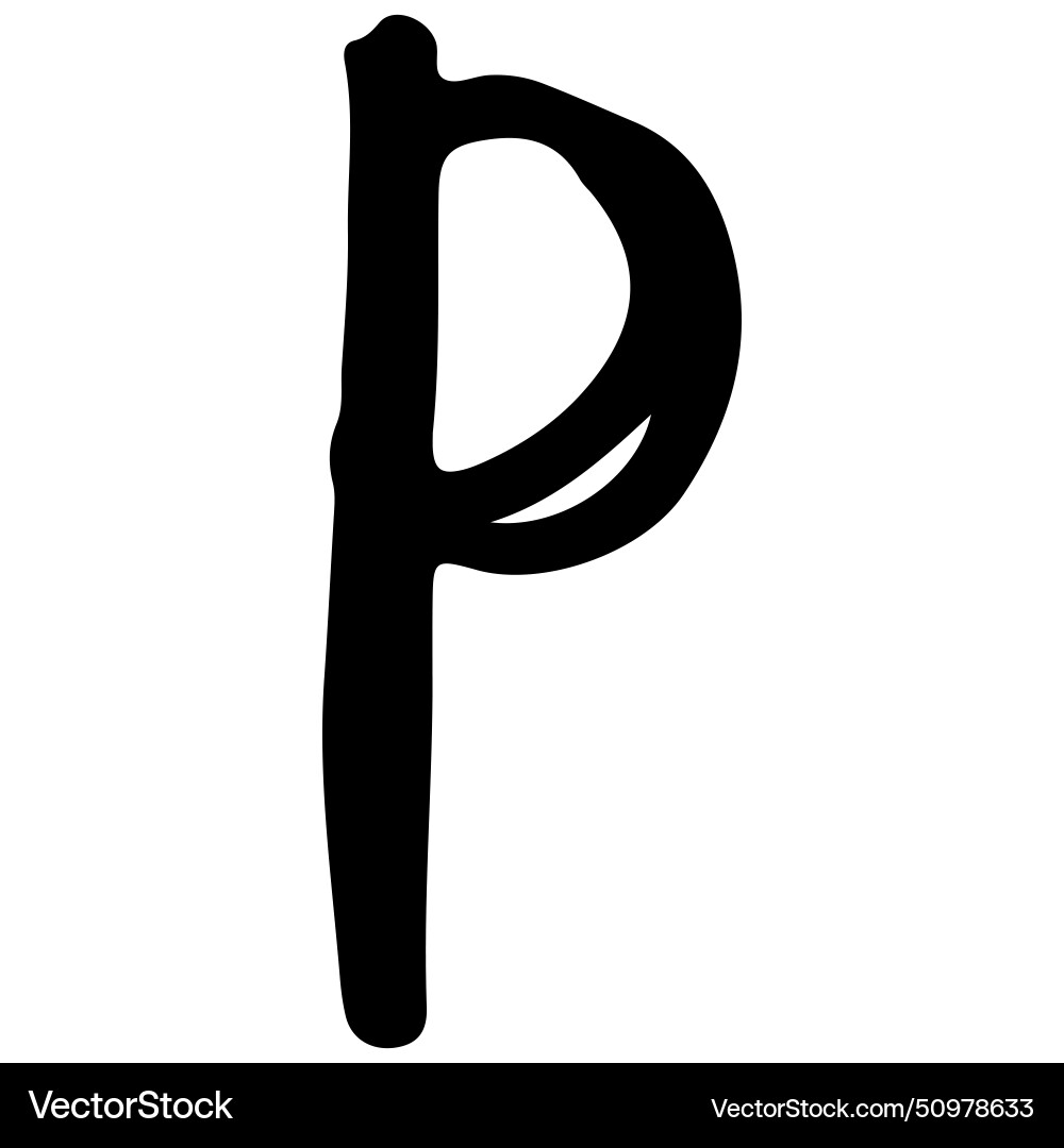 English alphabet p 4 Royalty Free Vector Image
