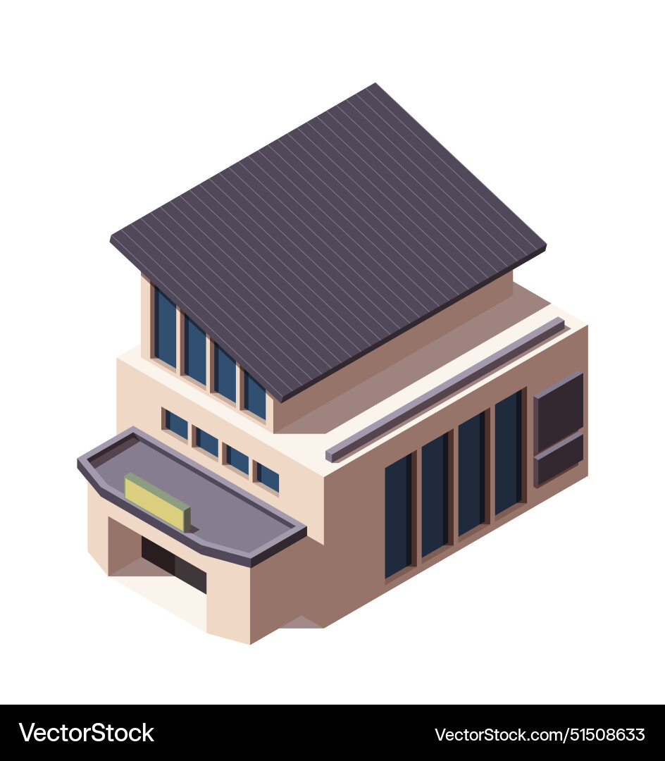 Factory isometric icon Royalty Free Vector Image