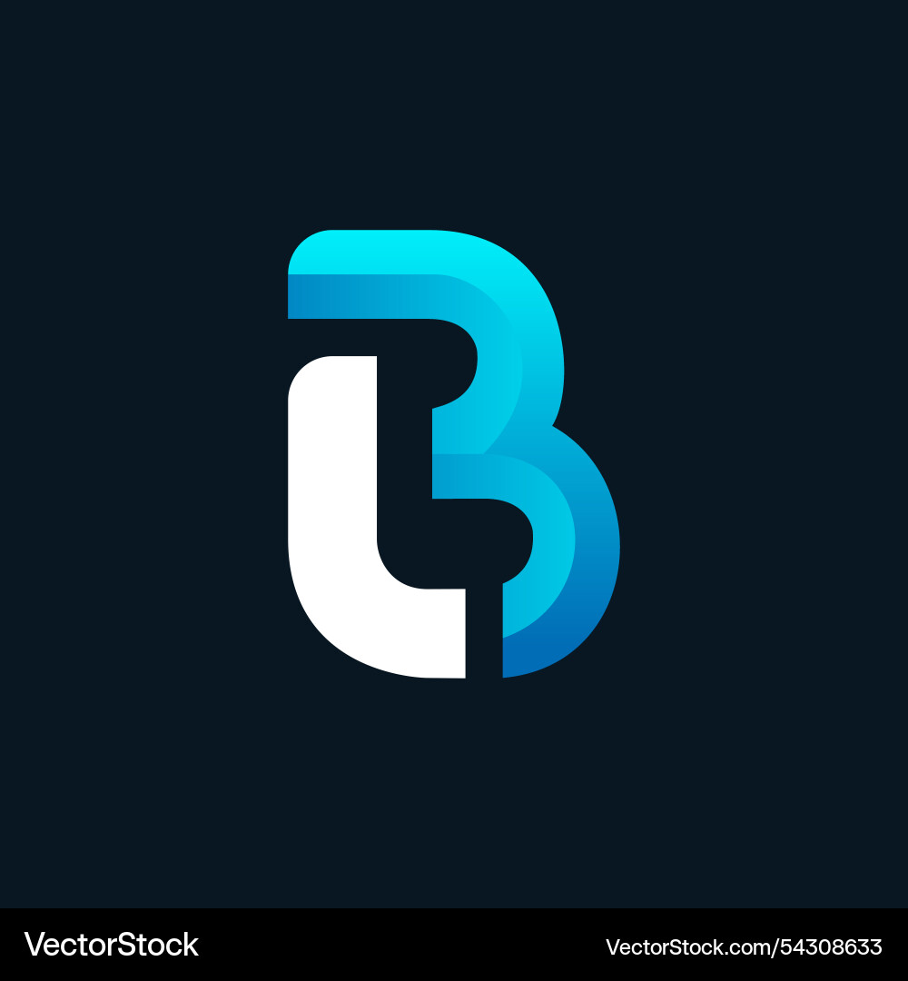 Initial based clean and minimal letter lb logo Vector Image