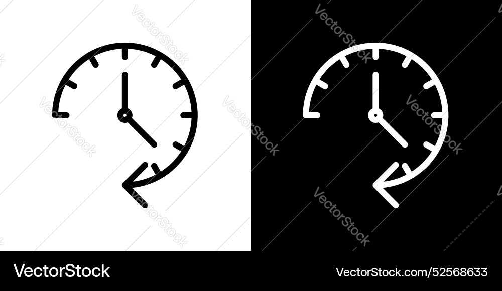Past icon set on white background Royalty Free Vector Image