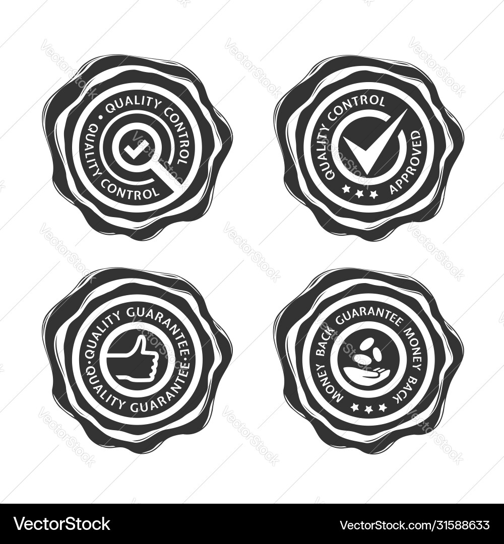 Quality and money back guarantee isolated Vector Image
