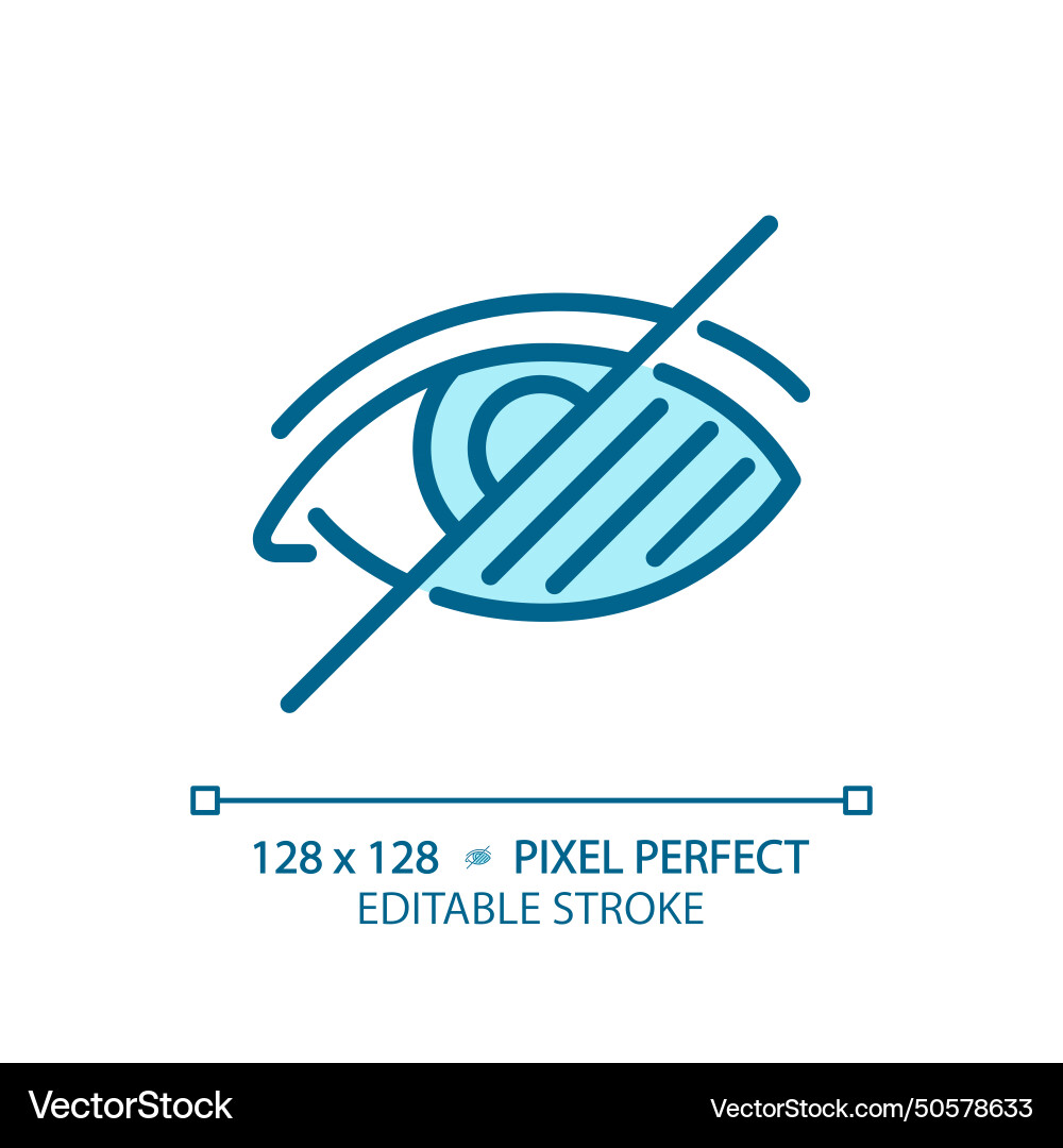 Vision loss light blue icon Royalty Free Vector Image