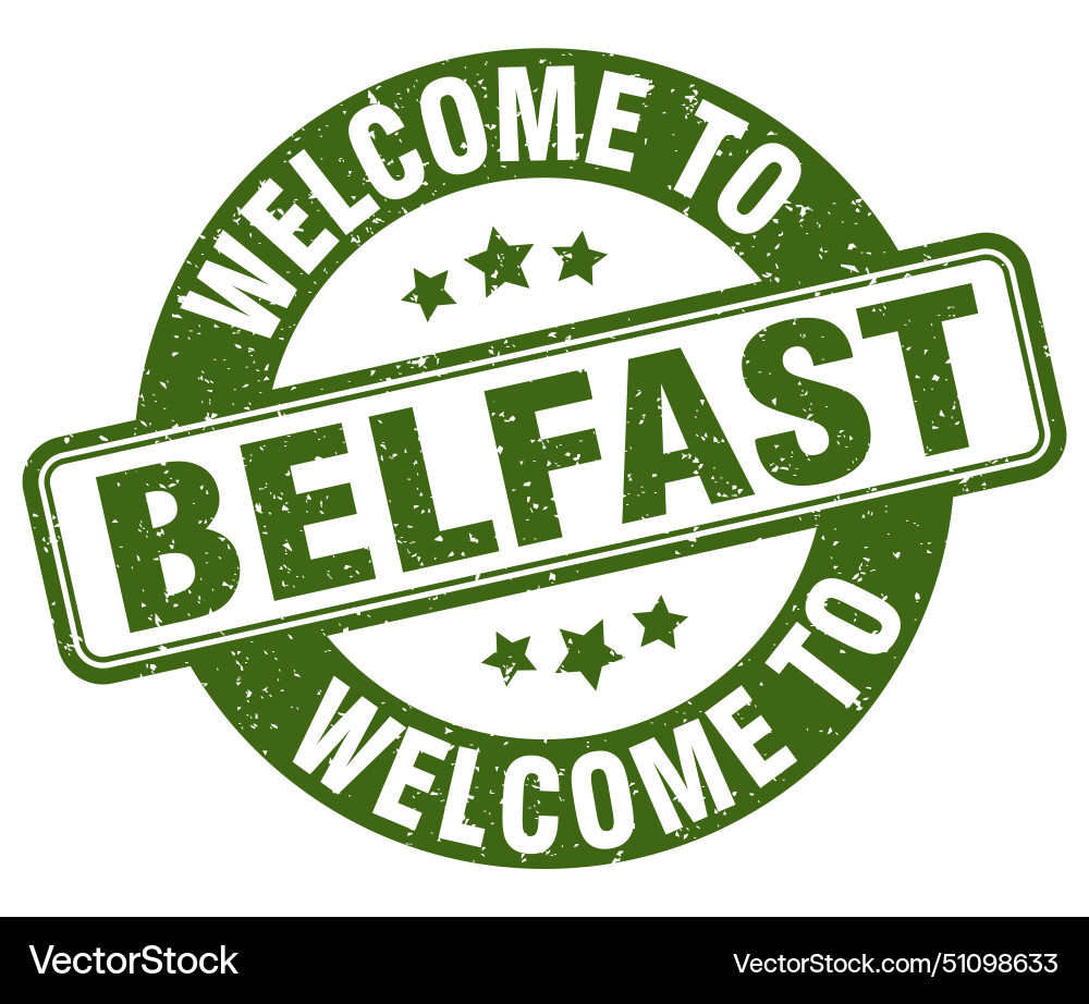 Welcome to belfast stamp round sign Royalty Free Vector