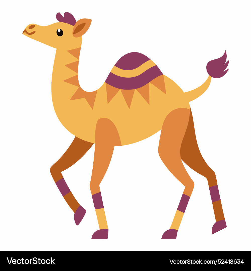 Dromedary camels camel dancing kawaii Royalty Free Vector