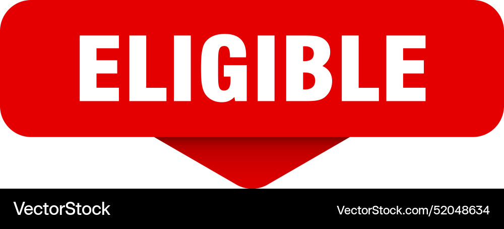 Eligible sticker eligible sign on transparent Vector Image