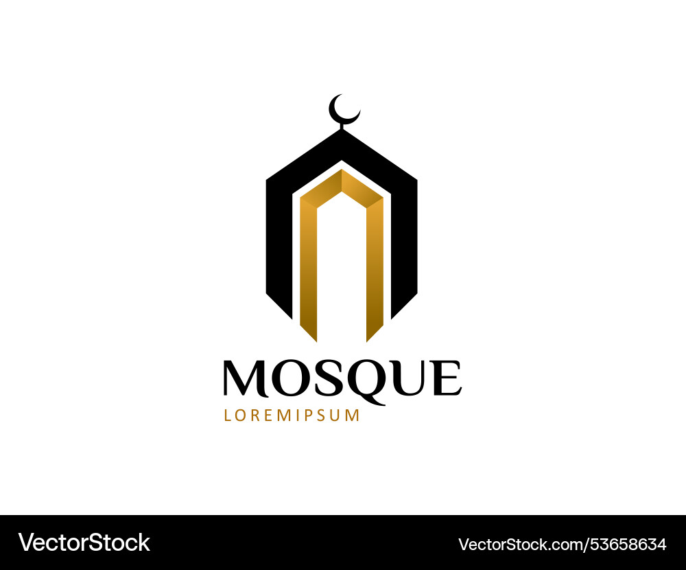 Modern mosque logo symbol or icon template Vector Image