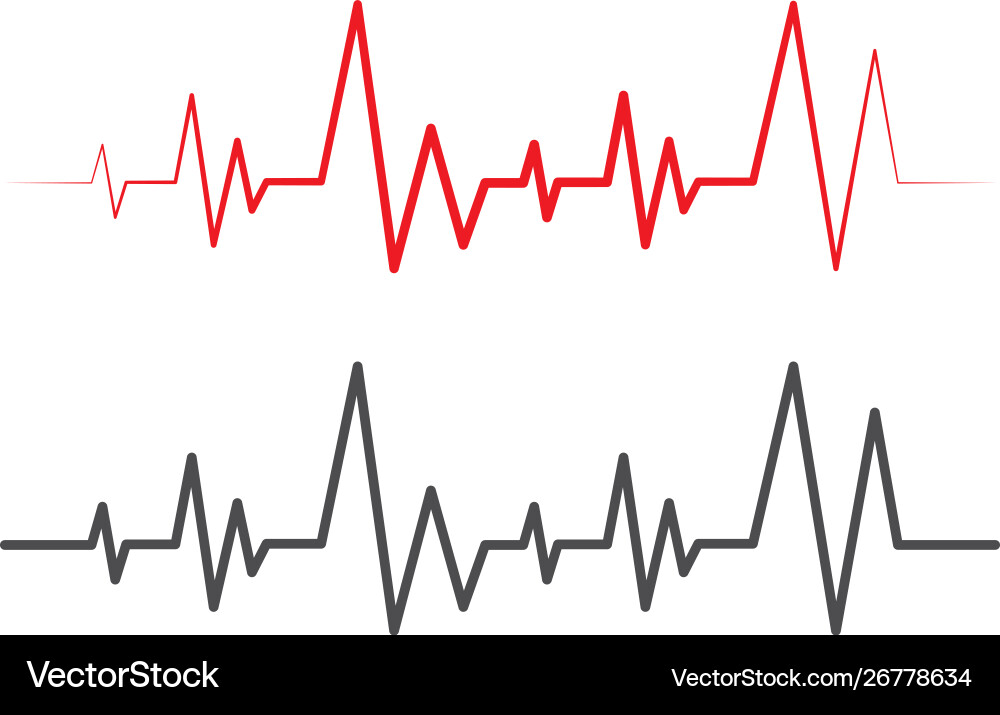 Pulse line Royalty Free Vector Image - VectorStock
