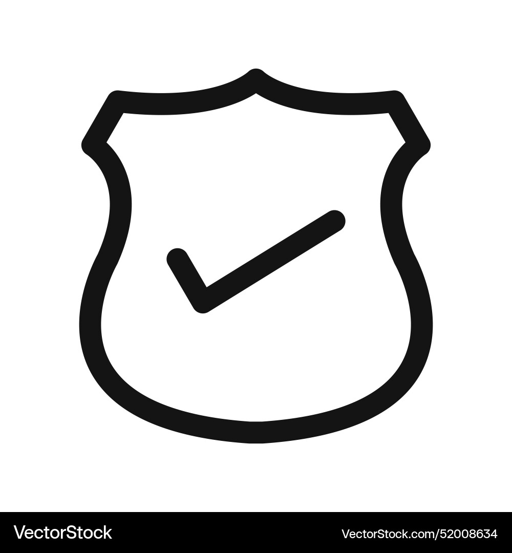 Verified shield icon perfect for security Vector Image