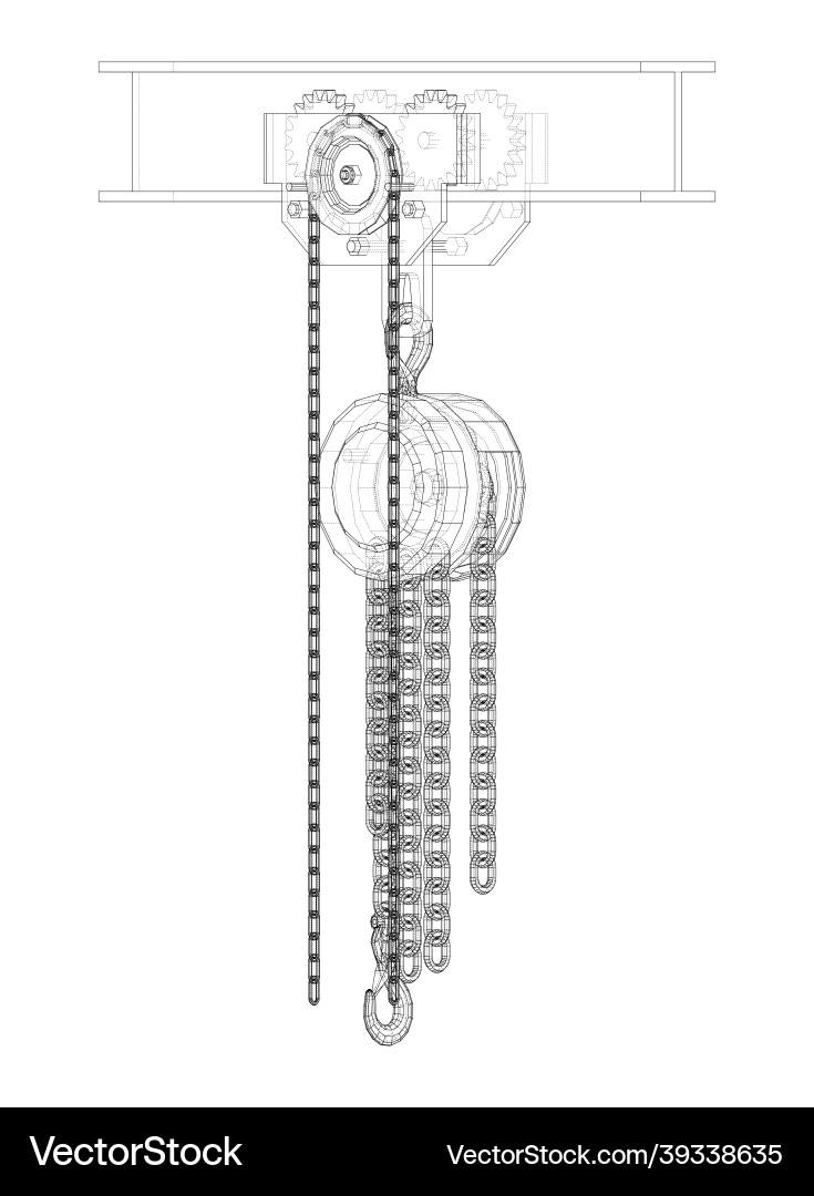A hoist on the beam Royalty Free Vector Image - VectorStock