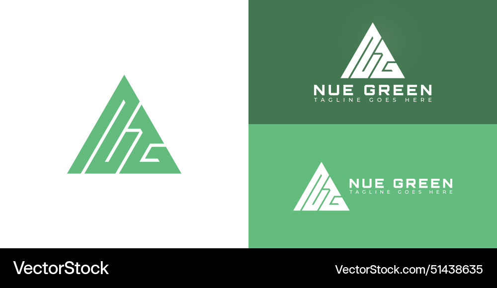 Abstract initial triangle letter ng or gn logo Vector Image