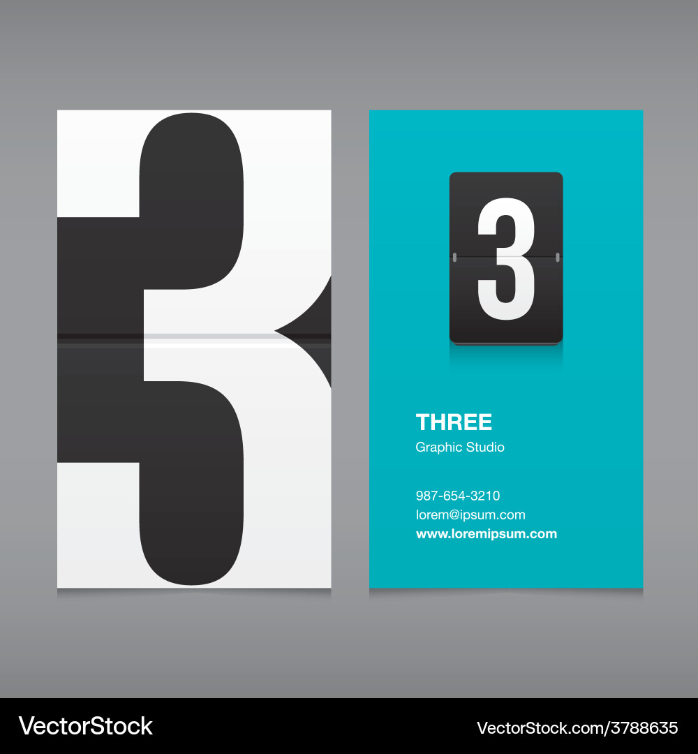 Business card number 3 Royalty Free Vector Image