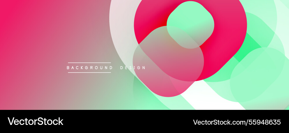 Circular abstract design with overlapping Vector Image