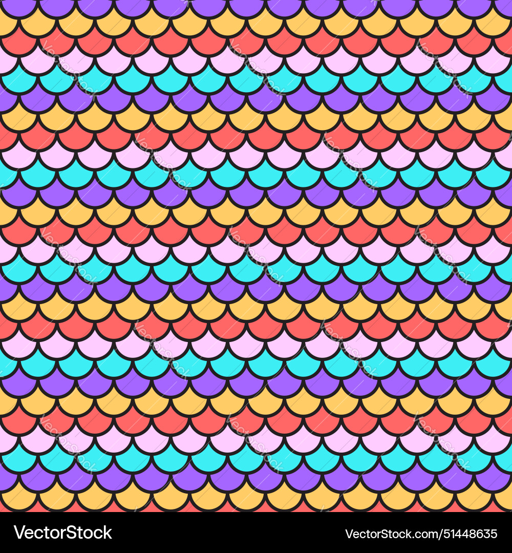 Colorful fish scales pattern background Royalty Free Vector