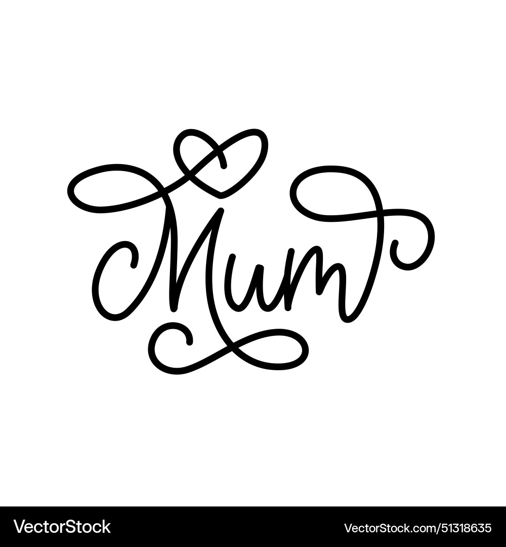Mum lettering Royalty Free Vector Image - VectorStock