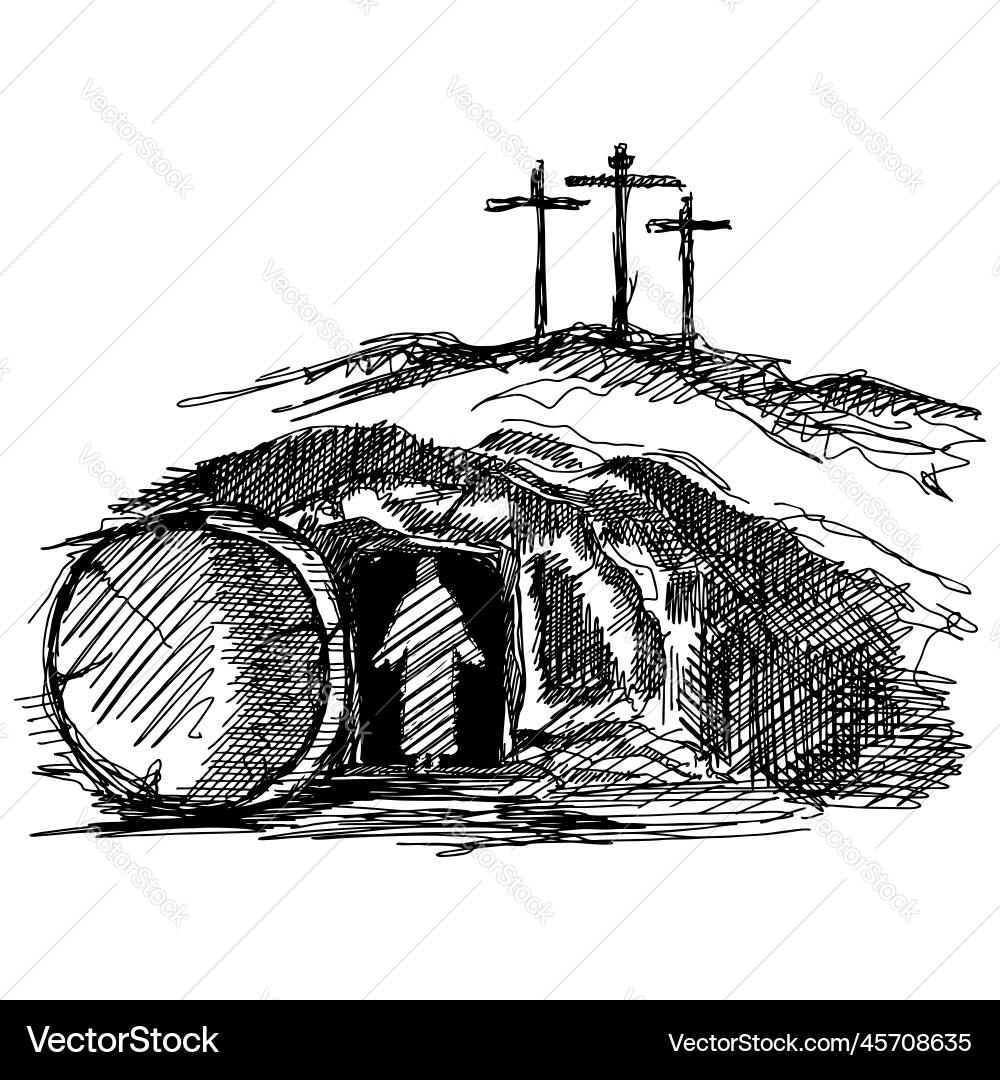 Resurrected jesus christ Royalty Free Vector Image