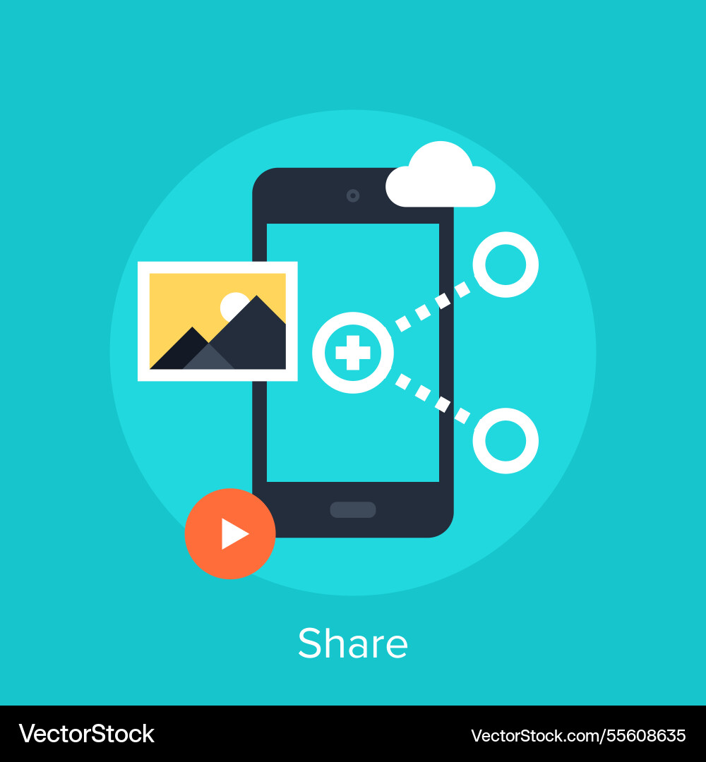 Share icon concept Royalty Free Vector Image - VectorStock