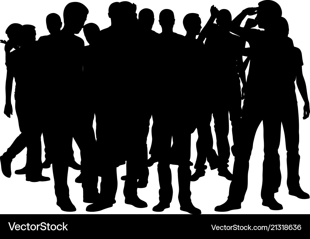 A crowd Royalty Free Vector Image - VectorStock