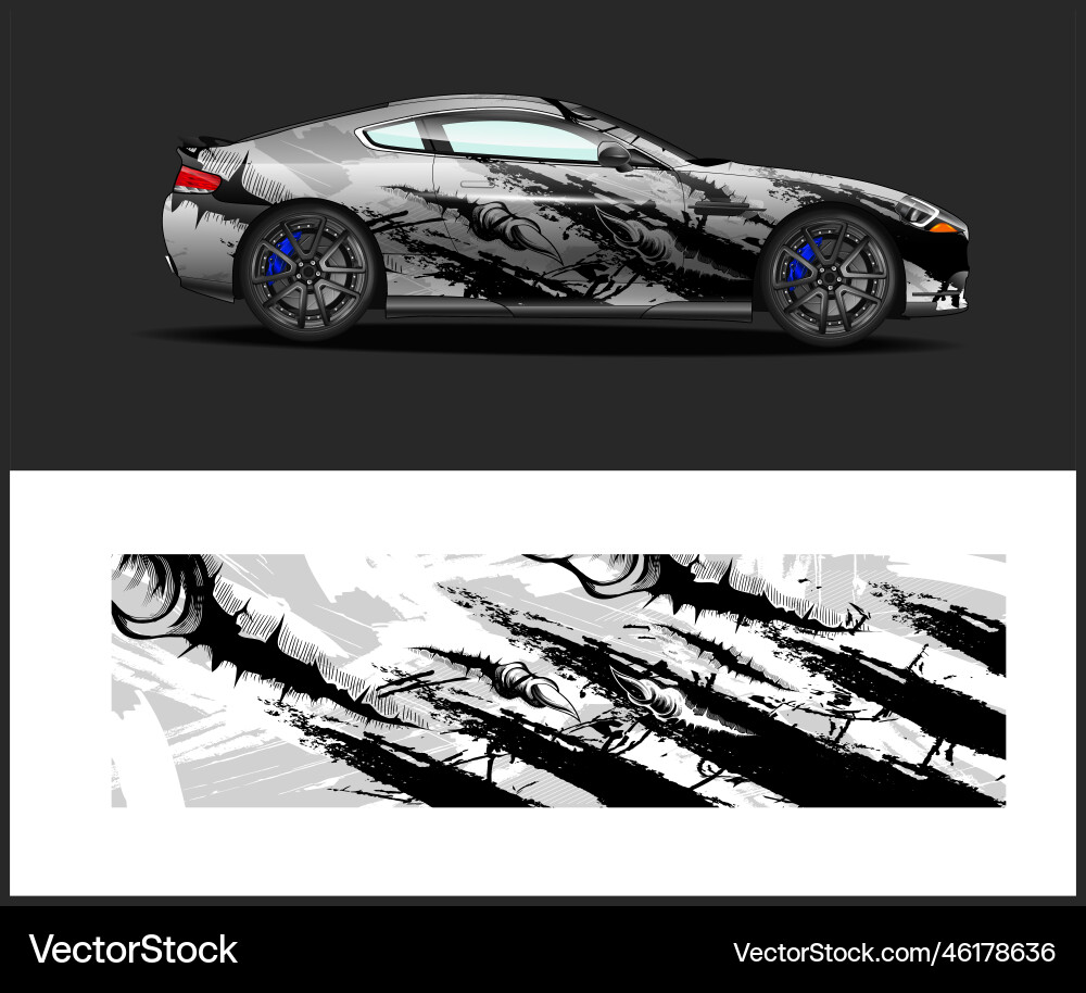 Car Vinyl Wrap Graphic Royalty Free Vector Image
