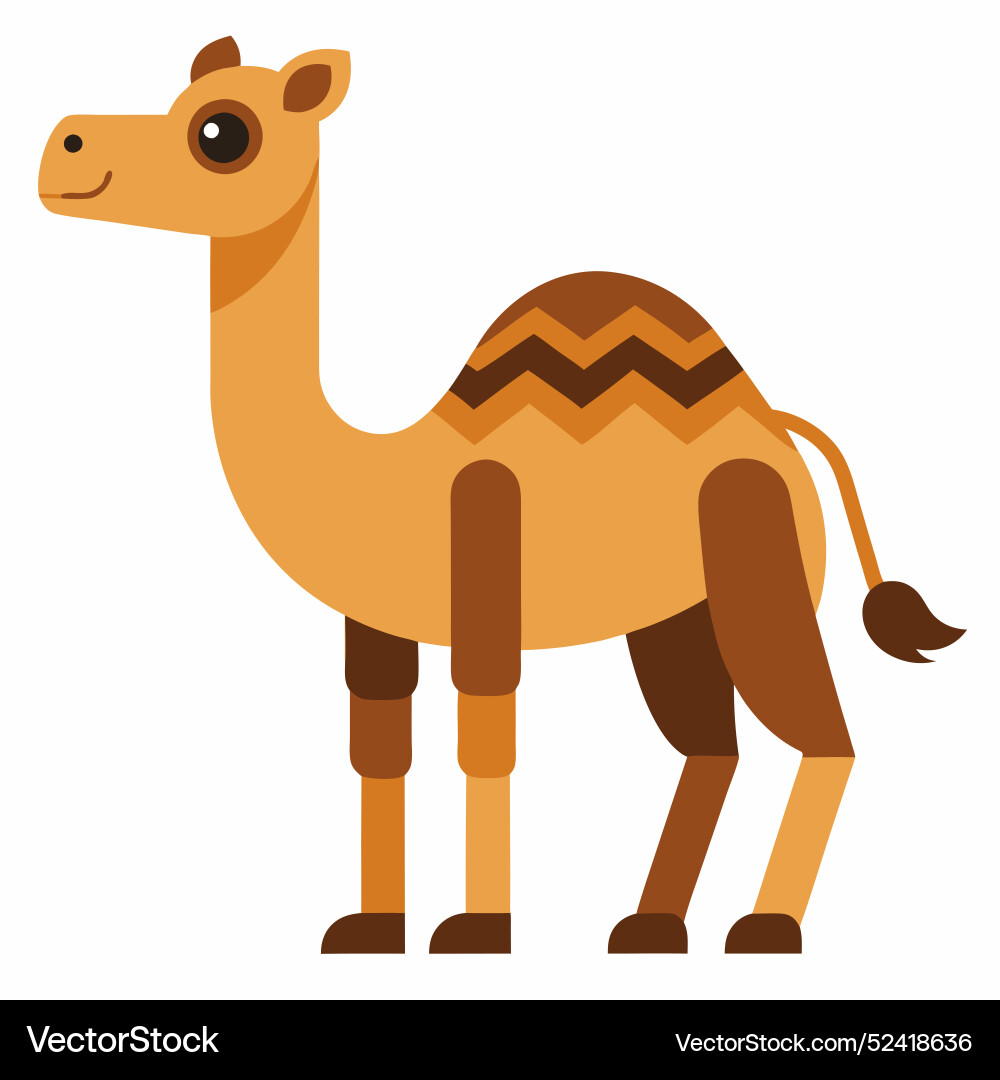 Dromedary camels camel goes kawaii Royalty Free Vector Image