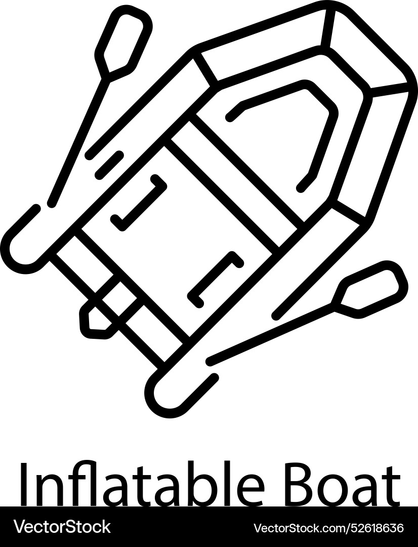 Inflatable boat Royalty Free Vector Image - VectorStock