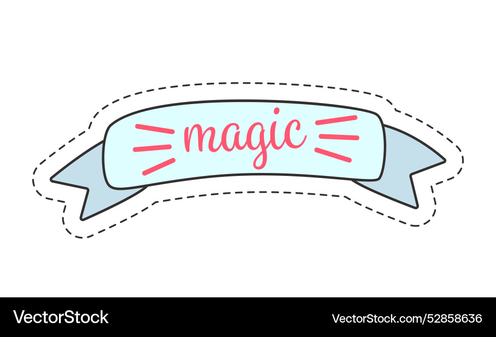 Magic banner with decorative elements Royalty Free Vector