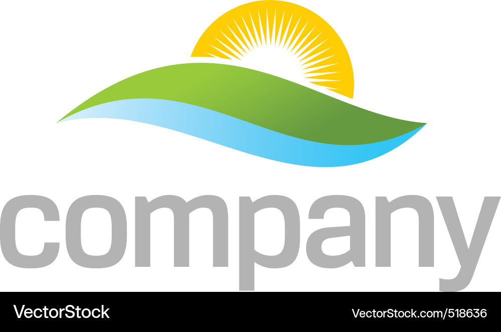 Natural treatment logo Royalty Free Vector Image