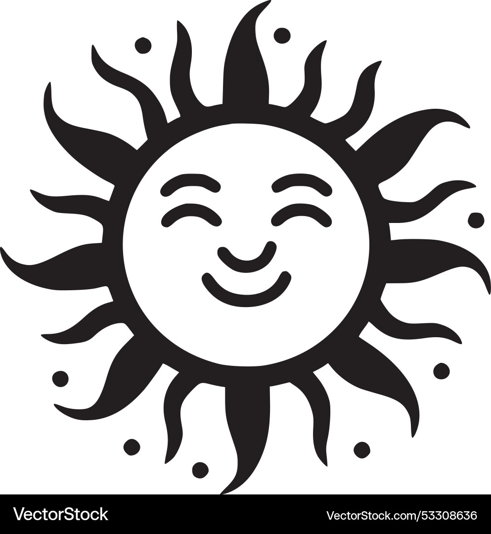 Sun - minimalist and simple silhouette Royalty Free Vector