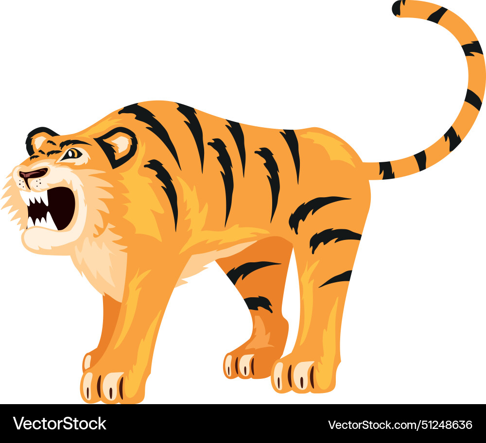 Tiger predator design Royalty Free Vector Image