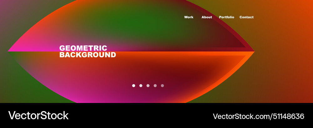 Vibrant amber and magenta circle on colorful Vector Image