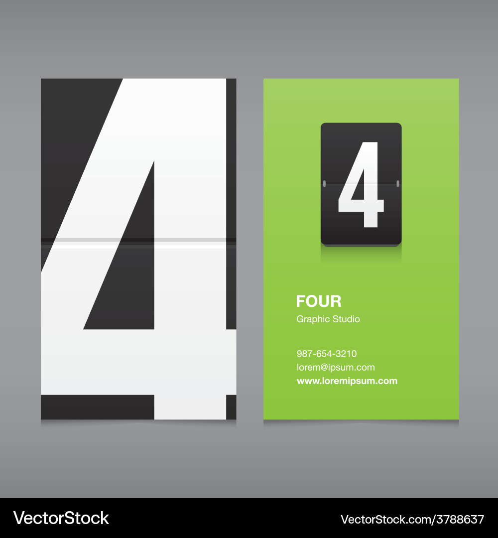 Business card number 4 Royalty Free Vector Image