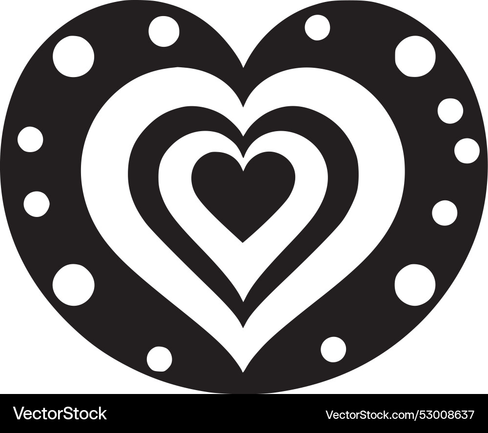 Heart - minimalist and flat logo Royalty Free Vector Image
