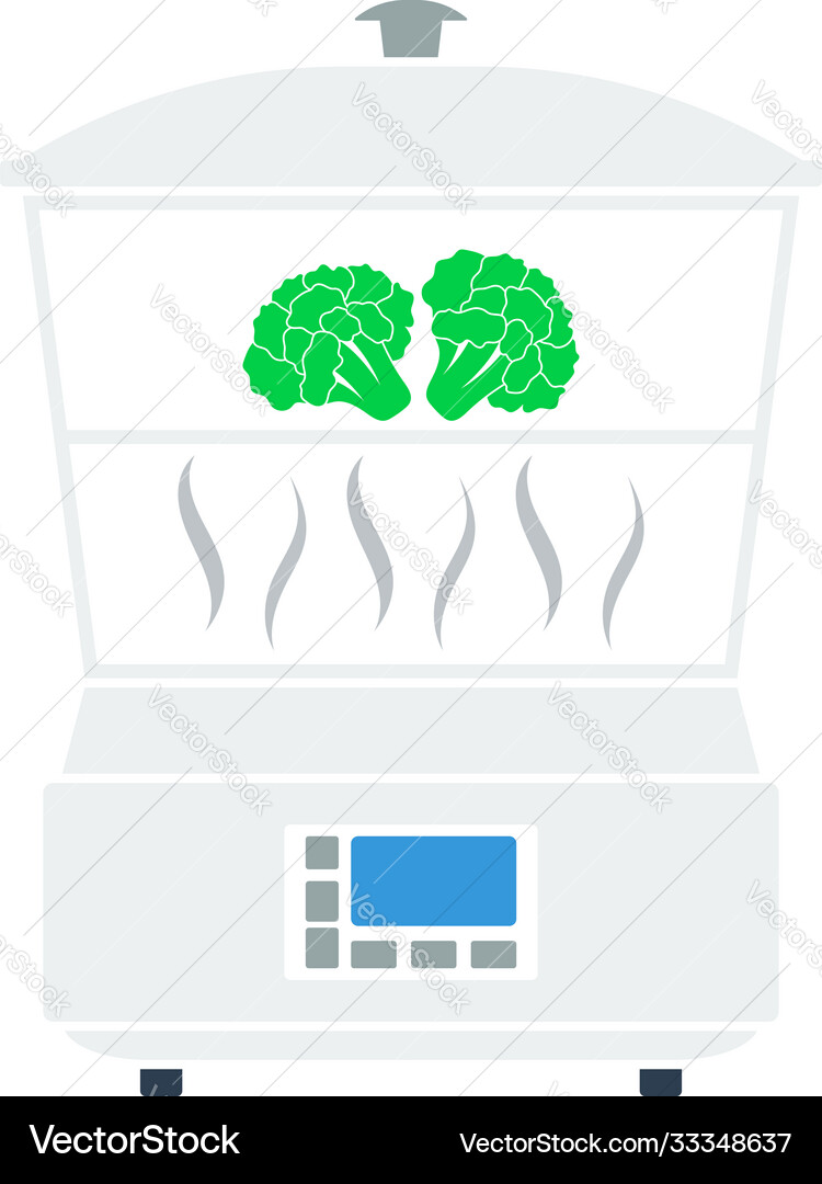 Kitchen steam cooker icon Royalty Free Vector Image