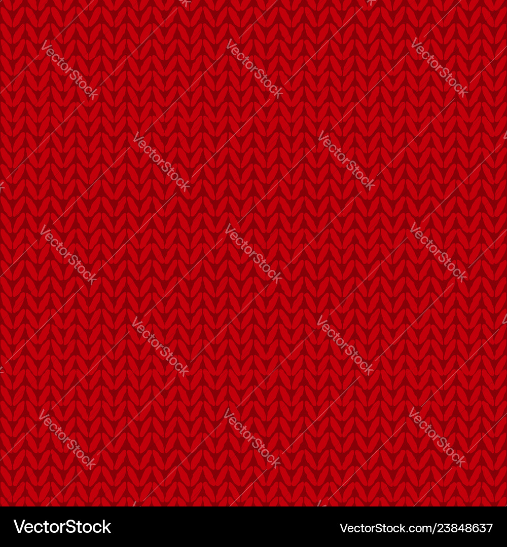 Knitted seamless pattern red knit background Vector Image