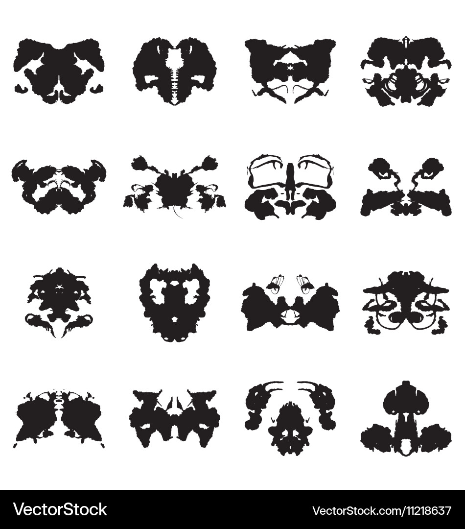 Rorschach Inkblot Test Royalty Free Vector Image