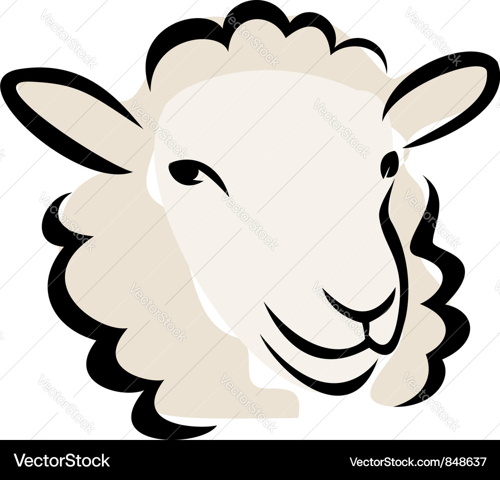 Sheep portrait Royalty Free Vector Image - VectorStock