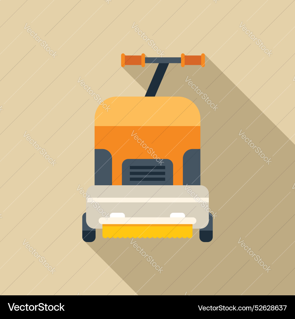 Street sweeper machine cleaning road surface icon Vector Image