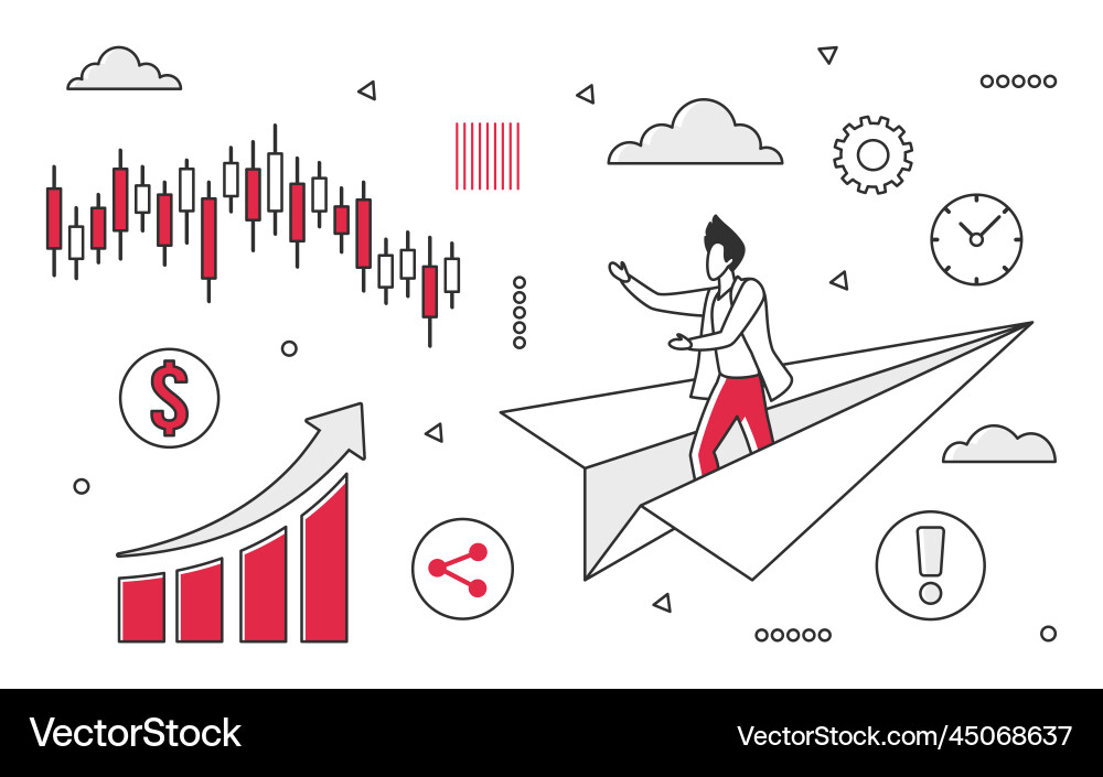 Trading market signals Royalty Free Vector Image