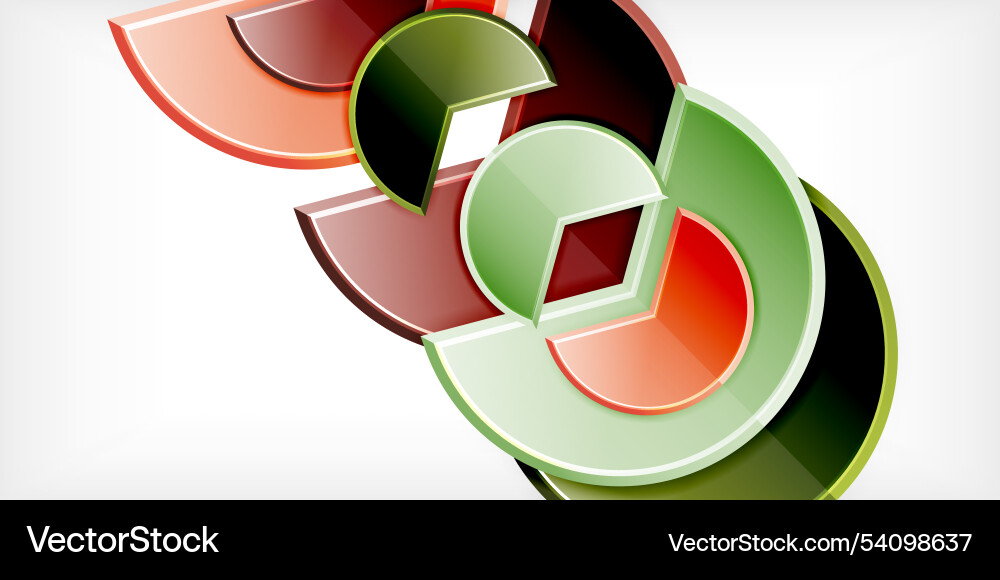 Trendy round shapes with triangular angle design Vector Image