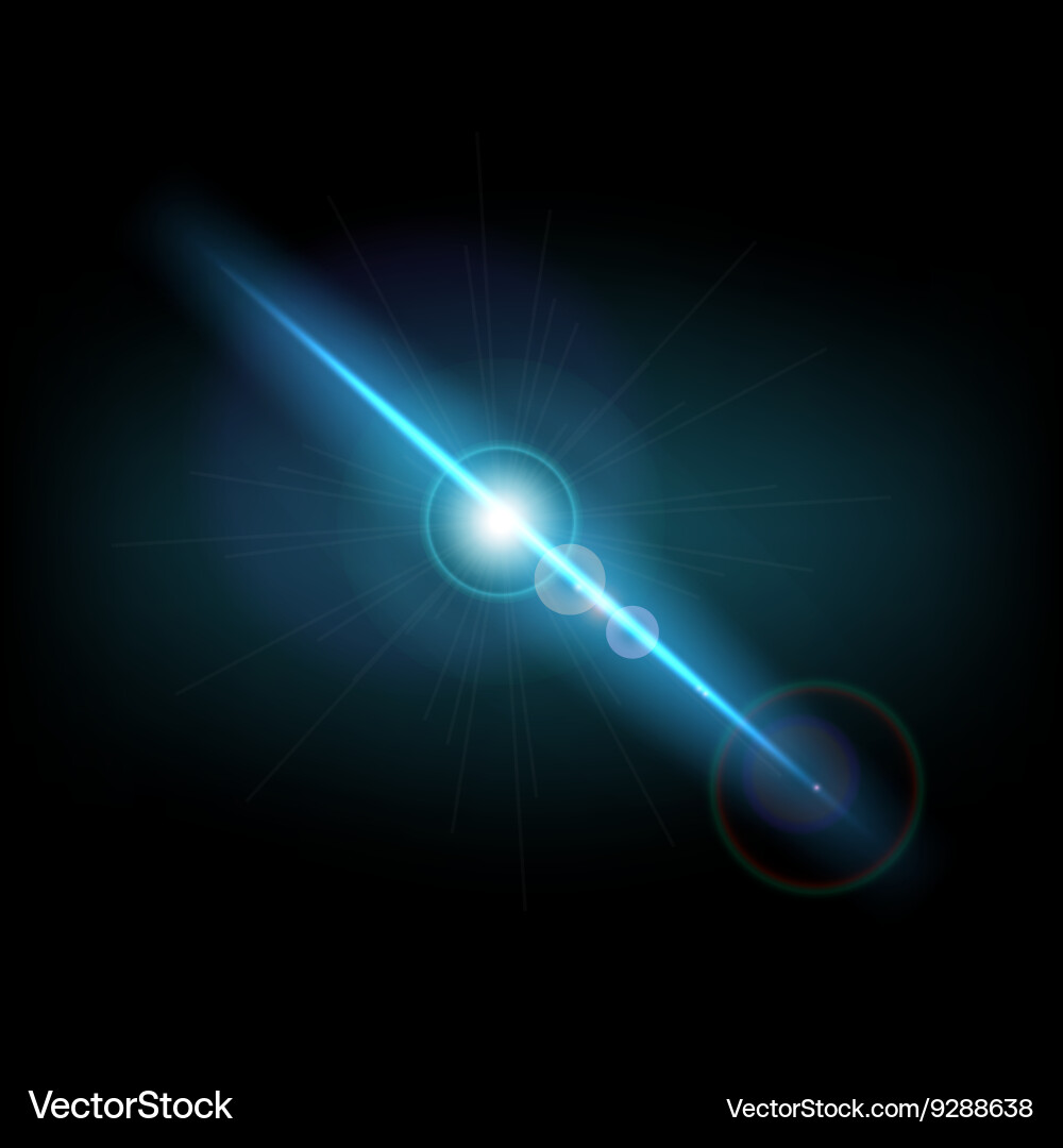 Abstract background with blue lens flare Vector Image